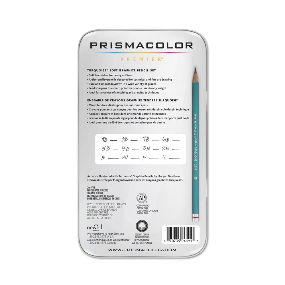Prismacolor Premier Turquoise Sketching Pencils Soft 12 Pack | Officeworks