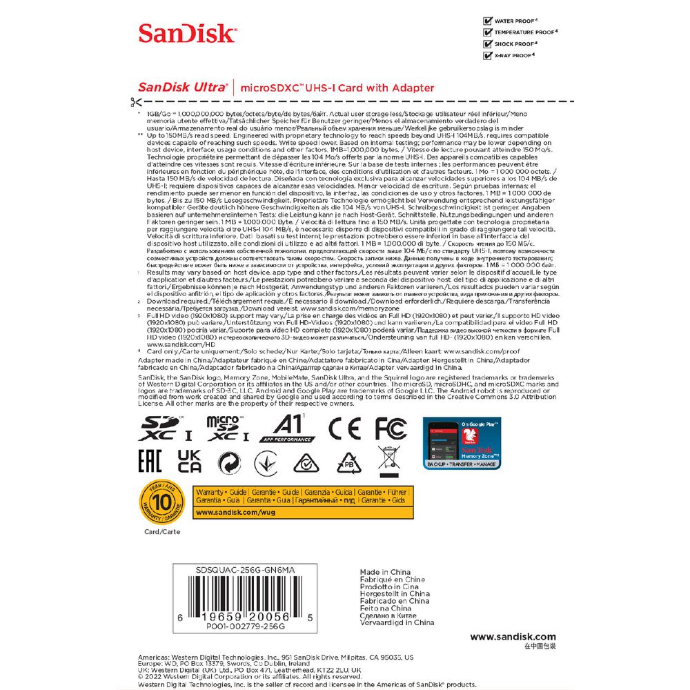 SanDisk 256GB Ultra microSDXC Memory Card | Officeworks