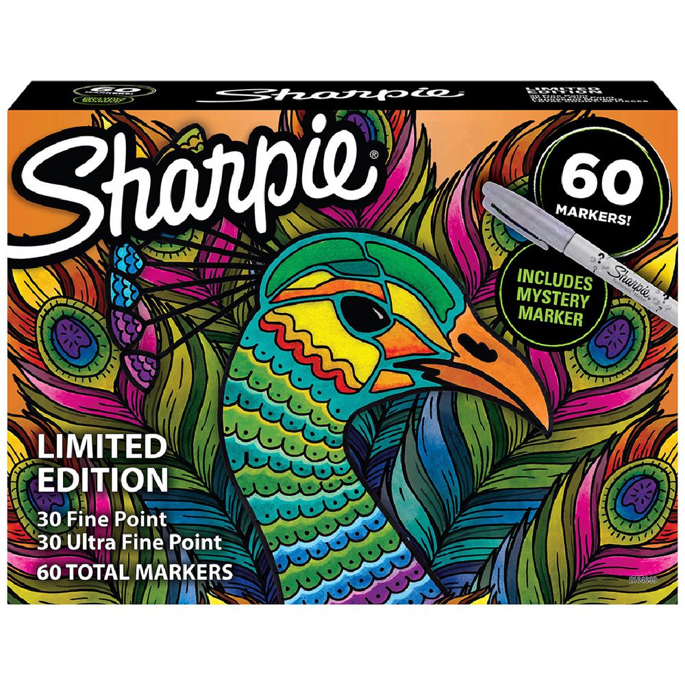Sharpie Fine Permanent Markers Assorted 60 Pack | Officeworks