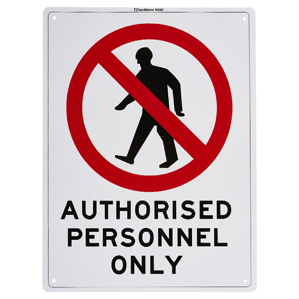 Authorized Personnel Only Sign