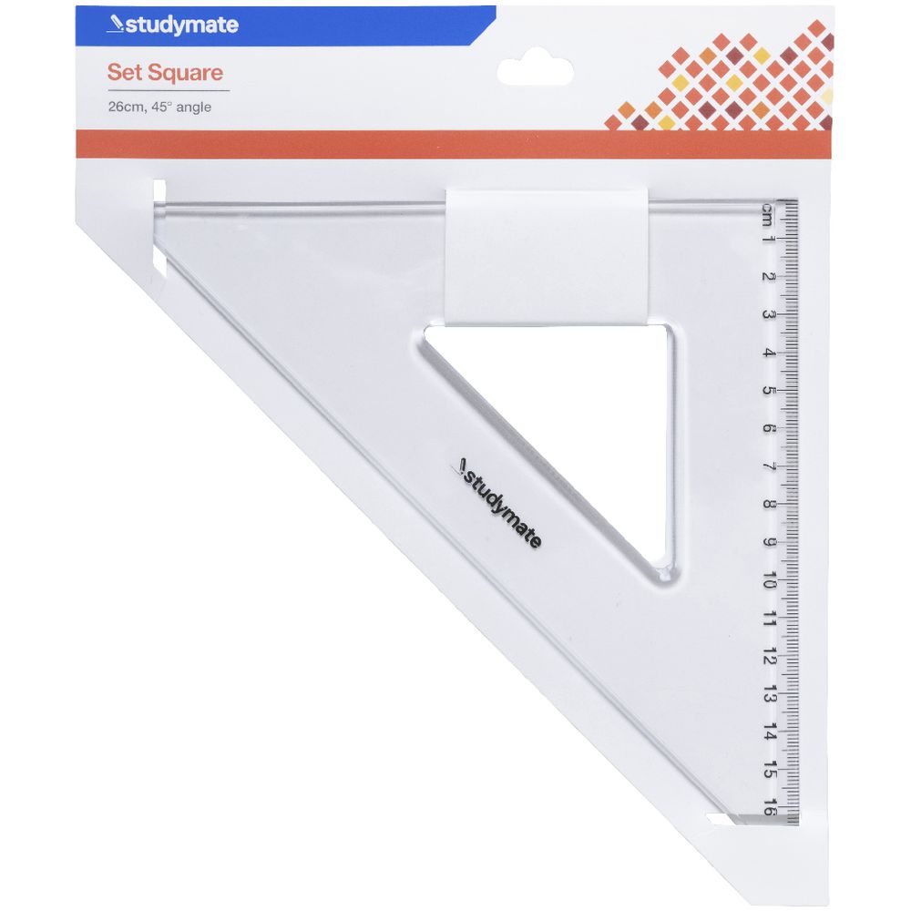 Studymate 26cm 45 Degrees Set Square Officeworks