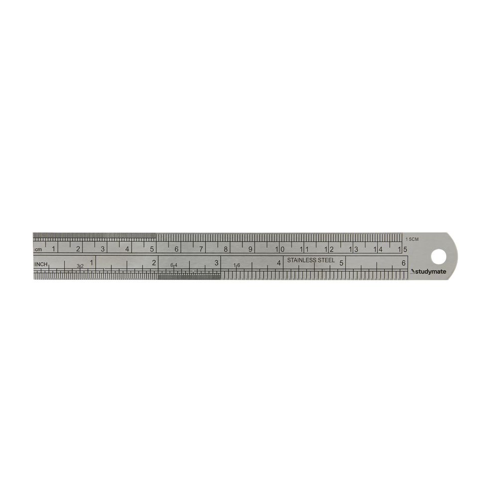 Studymate Stainless Steel Ruler 15cm | Officeworks