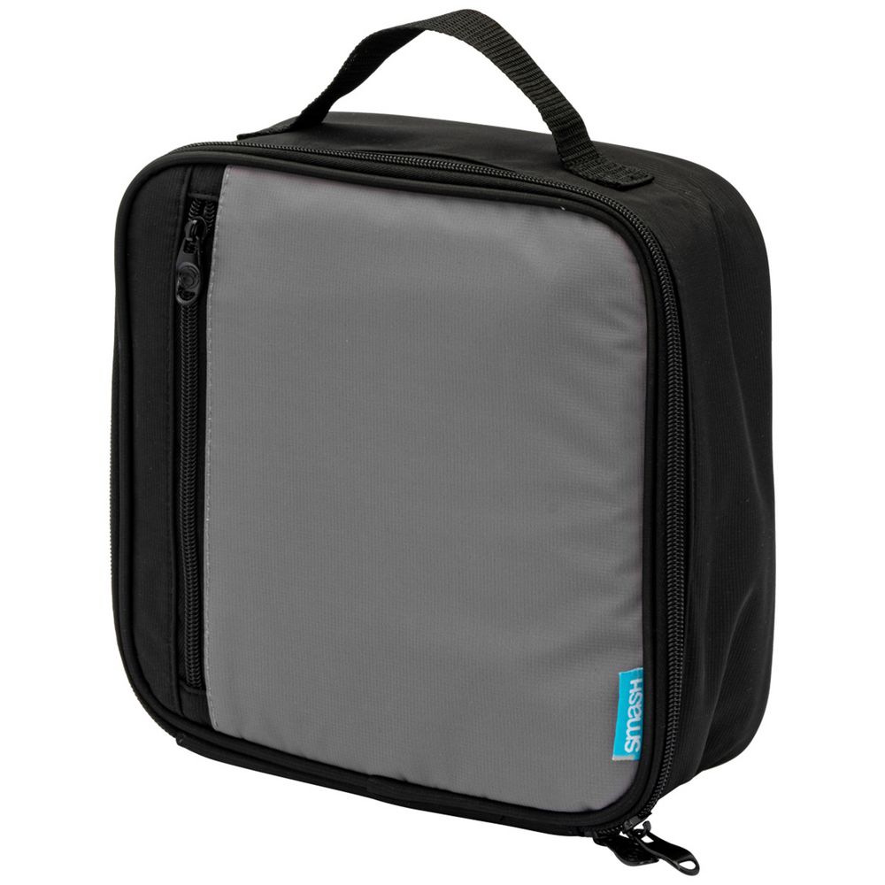 Smash Square Pocket Lunch Case Grey/Black | Officeworks