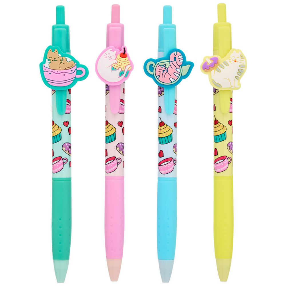 Studymate Retractable Semi-Gel Pen 4 Pack | Officeworks