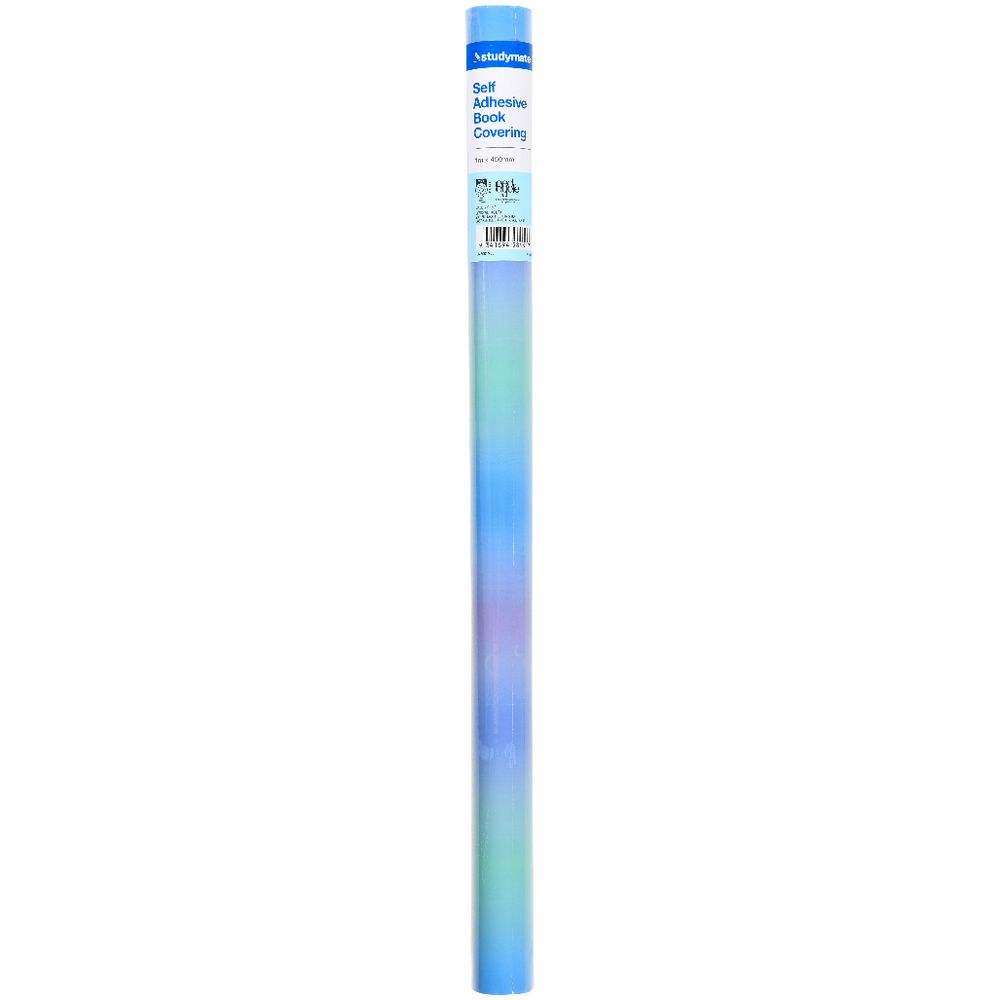 Studymate Book Cover Roll 1m x 450mm Blue Green Ombre | Officeworks