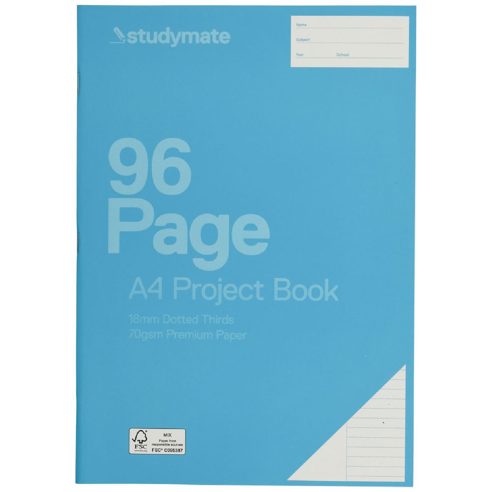 Studymate A4 70gsm 18mm Dotted Thirds Project Book 96 Page | Officeworks