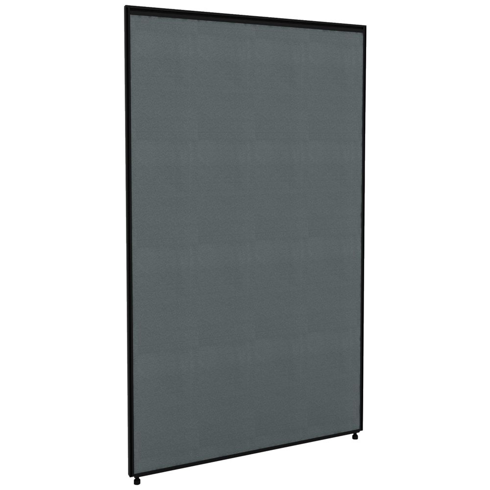 Stilford FSC Screen 750X1250mm Black Frame Grey Fabric | Officeworks