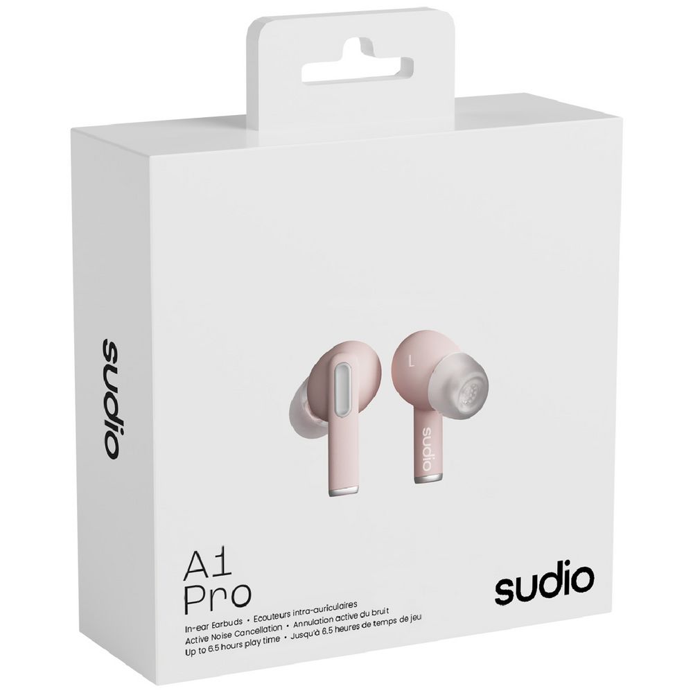 Sudio A1 Pro True Wireless Noise Cancelling Earbuds Pink | Officeworks
