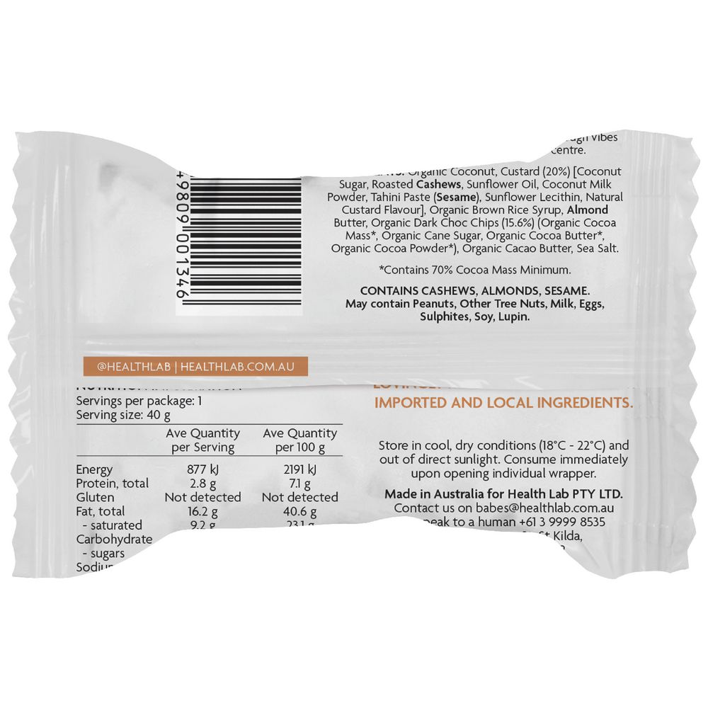 Health Lab Cookie Dough Vibes Ball 40g | Officeworks