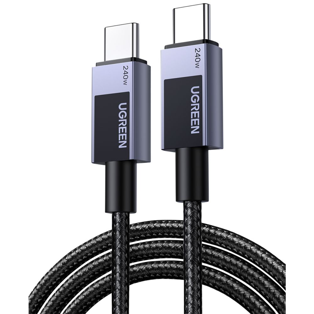UGREEN USB-C to USB-C 5A/240W Braided Cable 2M Space Grey | Officeworks
