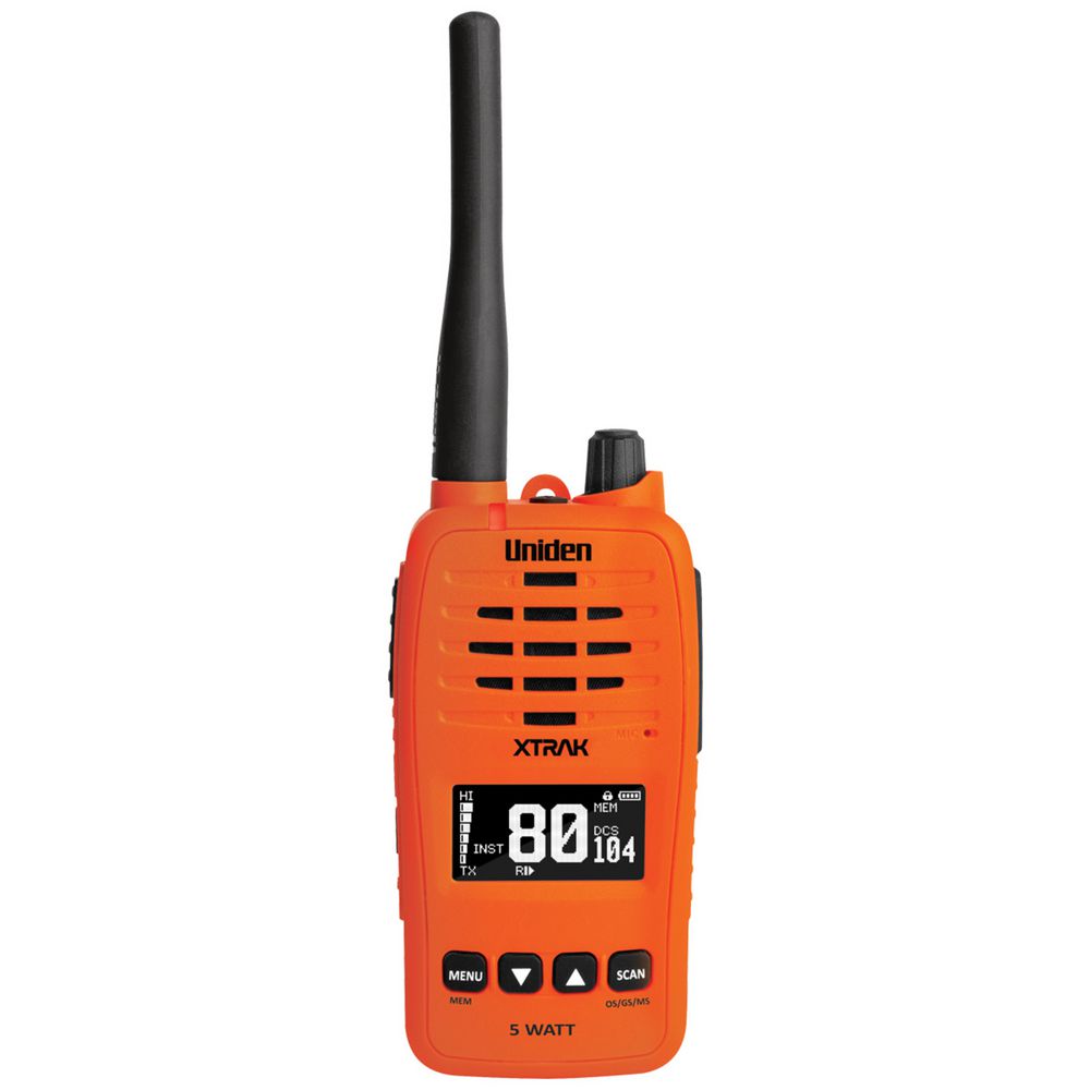 Uniden 5W Waterproof Smart UHF Radio XTRAK50 Orange | Officeworks