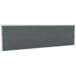 Stilford Screen 1800 W x 525 H mm White Frame Grey Fabric | Officeworks
