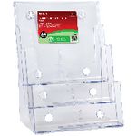 Deflecto A4 3-Tier Brochure Holder Portrait | Officeworks