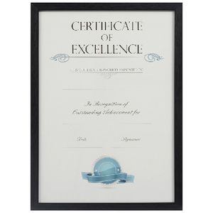 A3 Certificate Frame Brushed Black | Officeworks