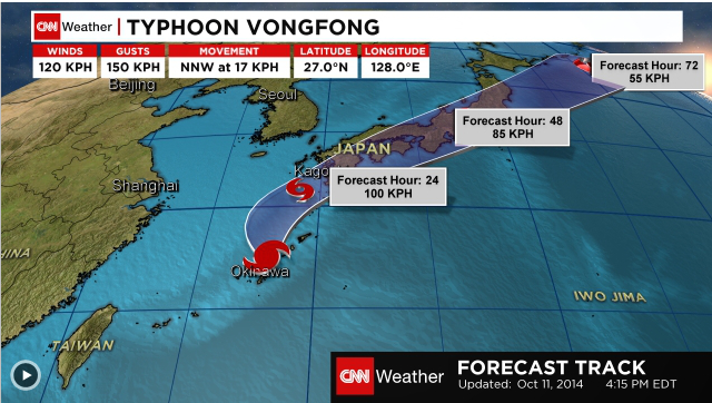 JAPAN: Super Typhoon Vongfong pelts Okinawa with rain & waves (+VIDEO ...