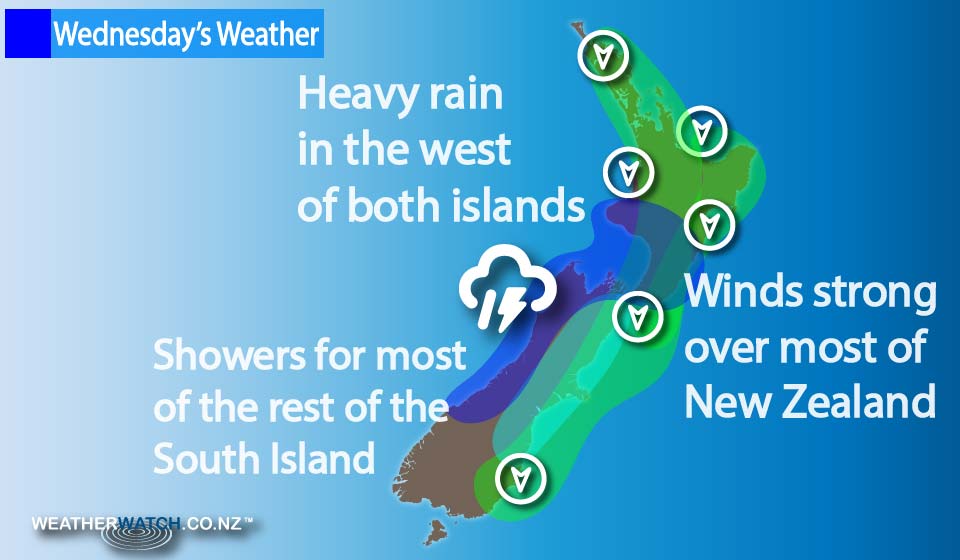 Heavy rain, gale winds arrive – The Big Picture on Wednesday ...