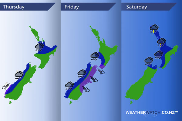 InfoGraphic: The main Weather Highlights across NZ for next 3 days ...