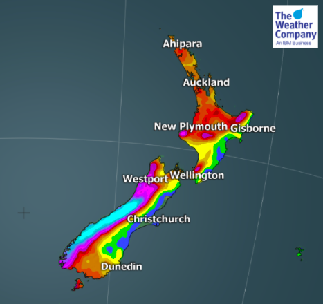 Rainfall Map: NZ’s regional totals up until Sunday night | WeatherWatch ...