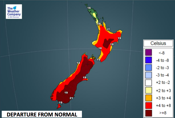 New Zealand: Warmer than average next several days (+4 Maps ...