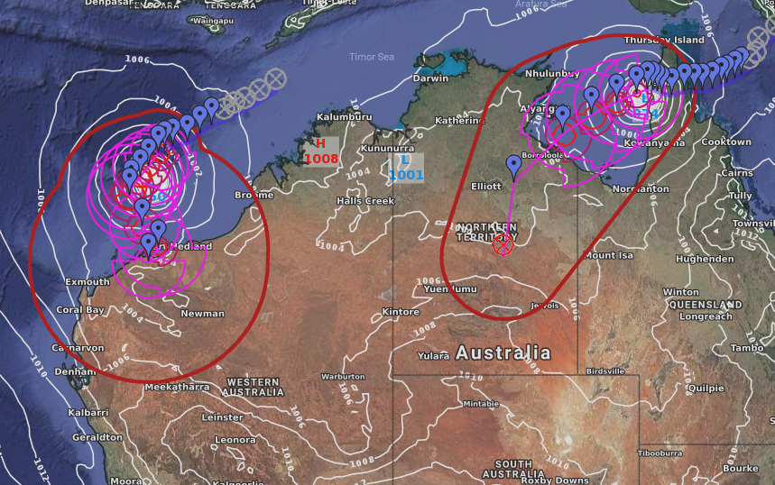 Australia: Twin Cyclones to make landfall, 1 year’s worth of rain ...