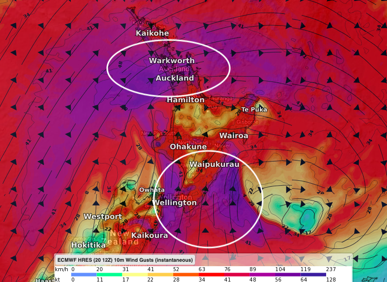 Windy wild Wednesday for many regions (+2 Wind Maps) | WeatherWatch ...