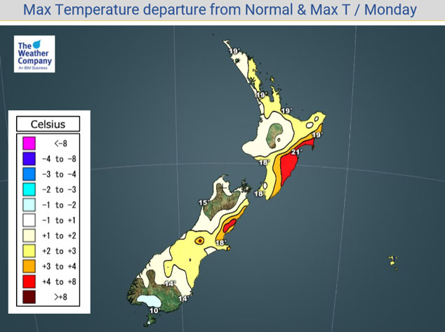 Temperature trends – Warm weather coming to an end, for now ...