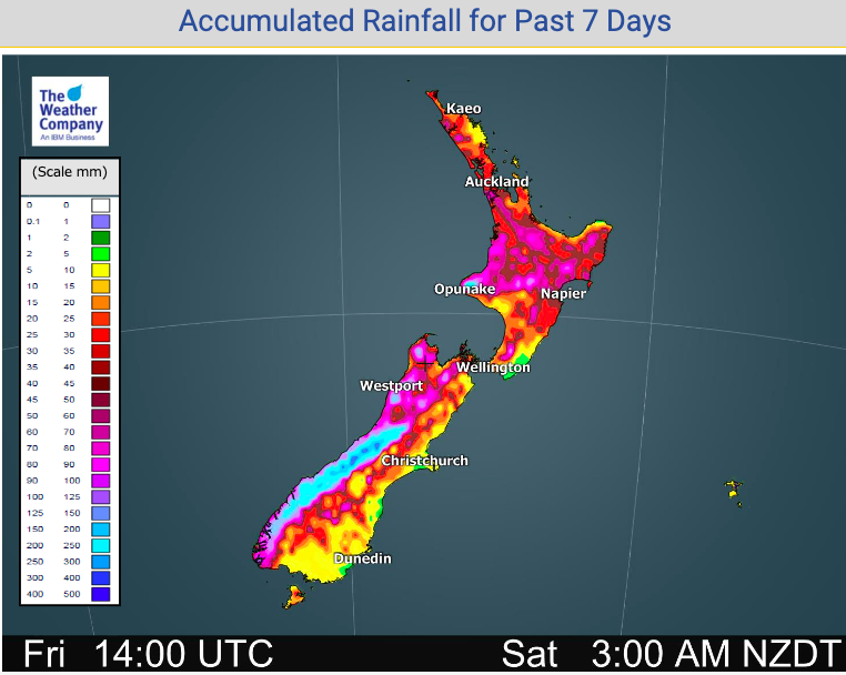 NZ Rainfall: Past 7 days + Next 7 days ahead (+6 Maps) | WeatherWatch ...
