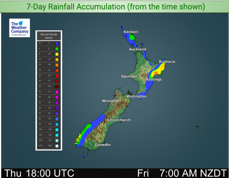 NZ’s 7 day rainfall is 0mm to low (+2 Maps) | WeatherWatch - New ...