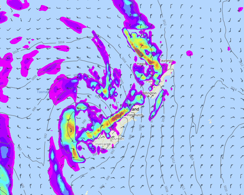Saturday’s national forecast – Front moves in (+ 5 maps) | WeatherWatch ...