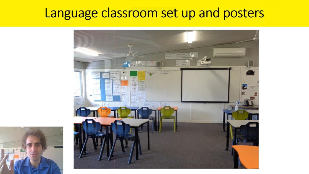 Language Classroom setup - TPRS Posters for comprehensible input