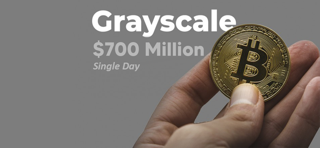 Grayscale Raises $700 Million in Cryptocurrency Asset in a Single Day