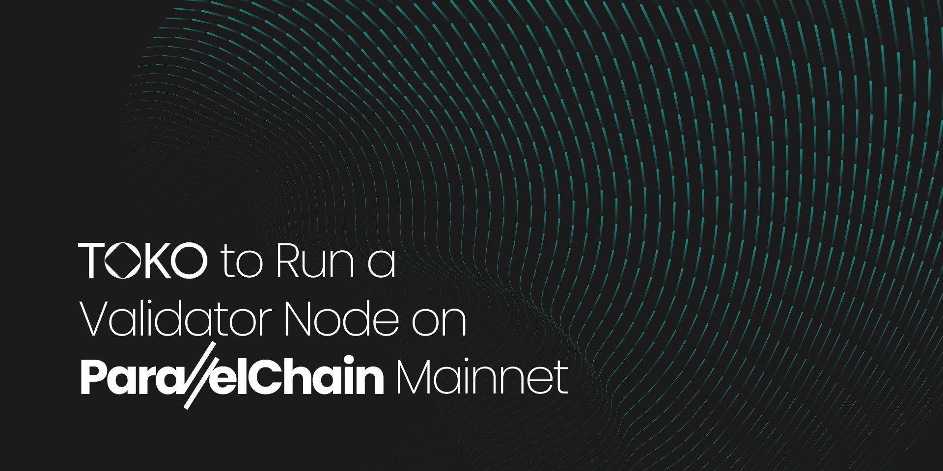 TOKO to Run a Validator Node on ParallelChain Mainnet