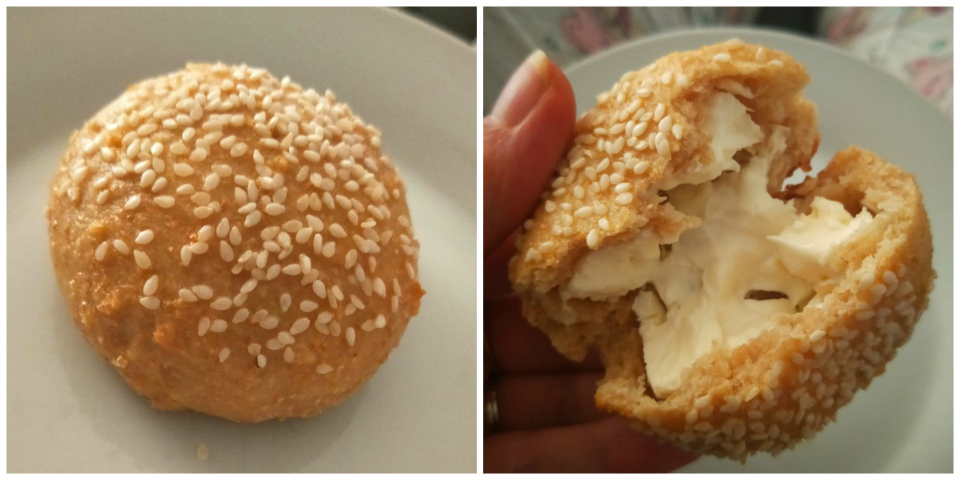 Delicious gooey centred cream cheese stuffed bagel bites