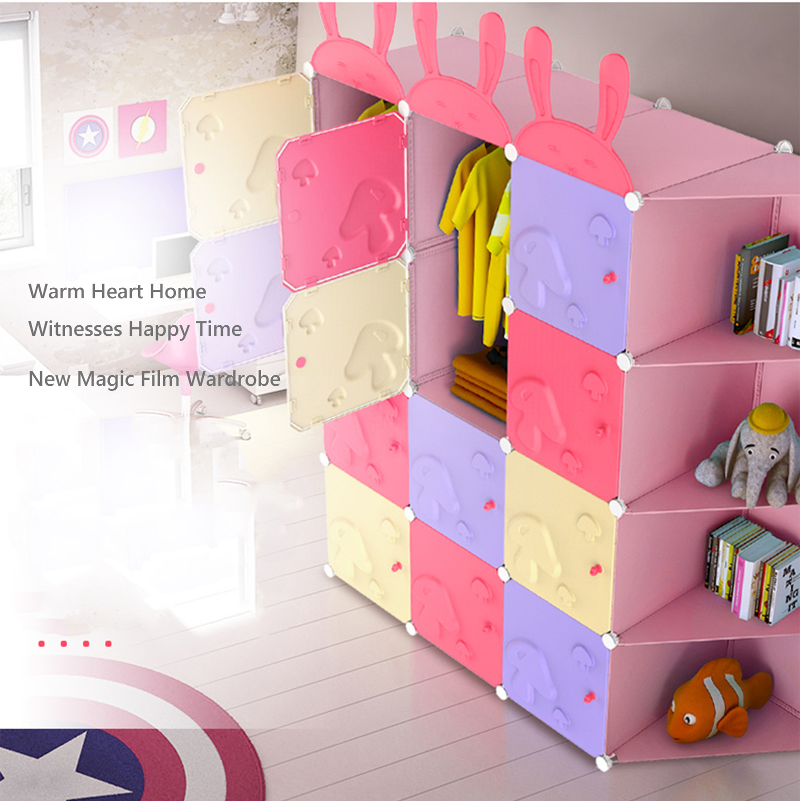 Simple Wardrobe Cute Wardrobe Carton Wardrobe – ottostore