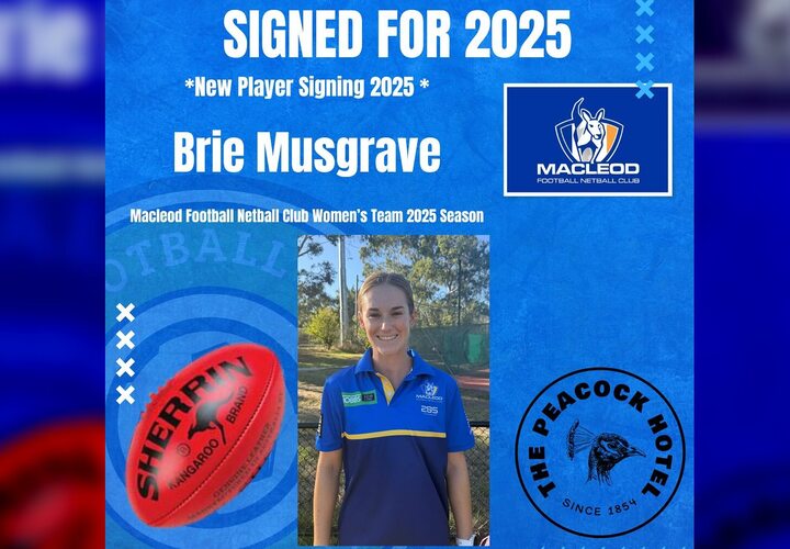 More exciting news with the signing of Brie Musgrave to our