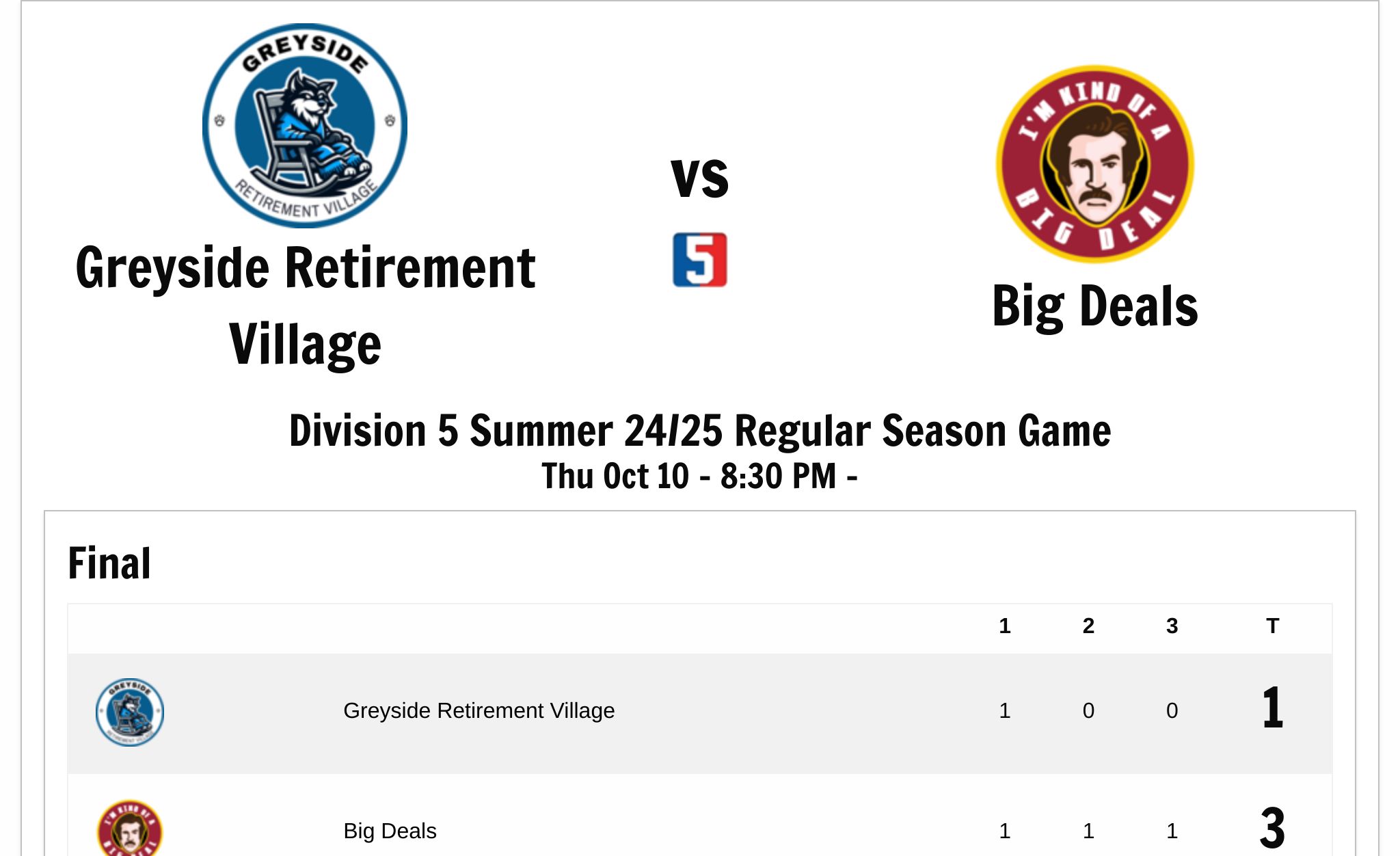 IceHQ - Rec League Division 5 Summer 24/25